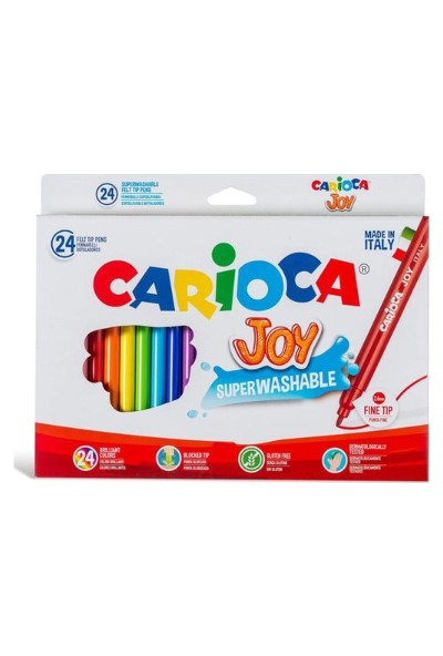 Carioca Joy Keçeli Boya Kalemi Yıkanabilir 24'lü