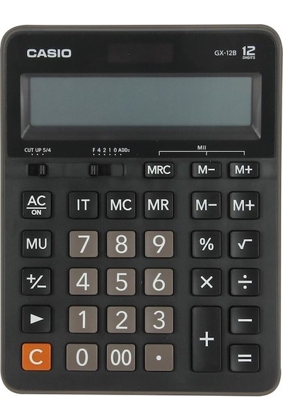 Casio Gx-12b-Bk 12 Hane Masaüstü Hesap Makinesi