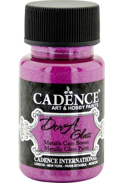 Cadence Dora Glass Metalik Cam Boyası 50 ml 3155 Parlak Fuşya