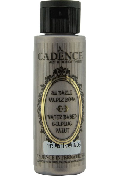 Cadence Su Bazlı Yaldız 70 ml 113 Antik Gümüş Cadence Su Bazlı Yaldız 70 ml 113 Antik Gümüş