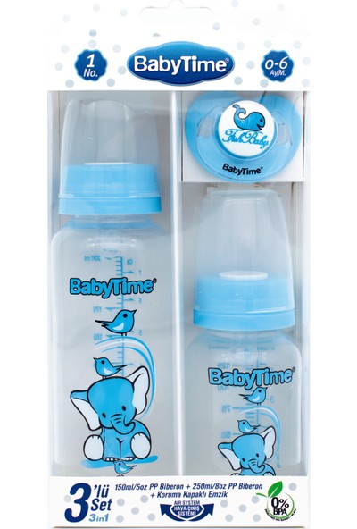 Baby Time Üçlü Set Pp - Mavi