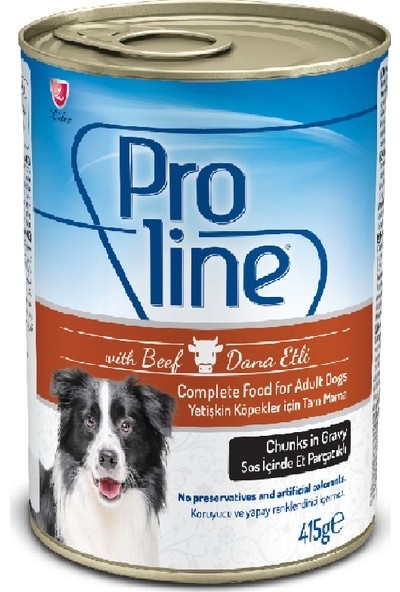 Pro Line 415 gr Dana Etli Köpek Konservesi 20'li Pro Line 415 gr Dana Etli Köpek Konservesi 20'li