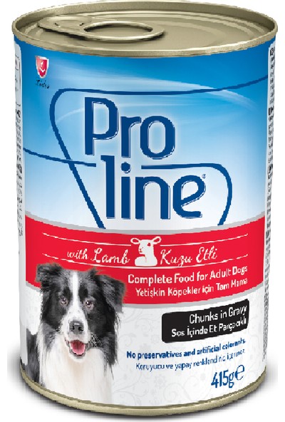 Pro Line 415 gr Kuzu Etli Köpek Konservesi 20'li Pro Line 415 gr Kuzu Etli Köpek Konservesi 20'li