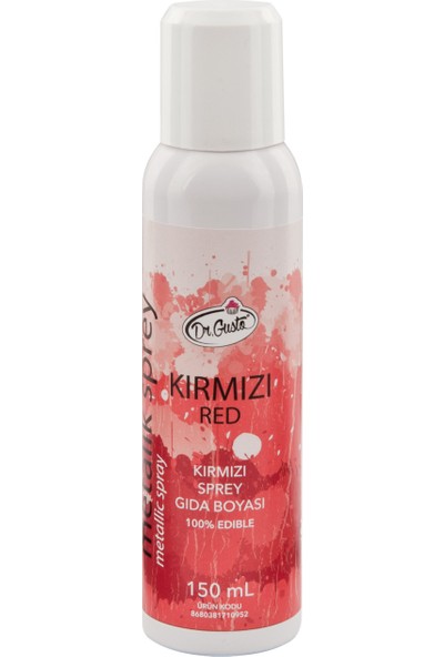 Dr Gusto Kırmızı Sprey Gıda Boyası 150 ml