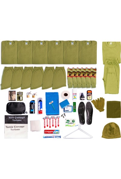 6'lı Tavsiye Asker Malzeme Seti - Askeri Malzeme Kolisi