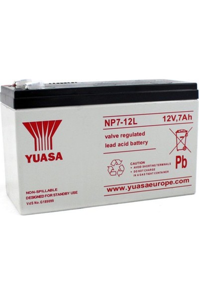 Yuasa 12V 7AH NP7-12L Bakımsız Kuru Akü Yuasa 12V 7AH NP7-12L Bakımsız Kuru Akü