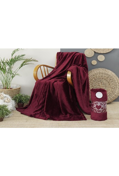 Aksu Wellsoft Çift Kişilik Battaniye Bordo