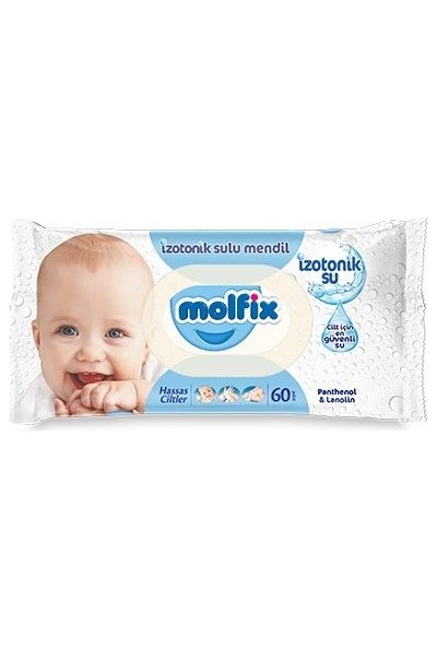 Molfix Izotonik Sulu Mendil Ferah Temizlik 60 Adet Molfix Izotonik Sulu Mendil Ferah Temizlik 60 Adet