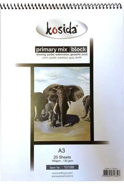 Kosida Primary Painting Blok A3 20 Sayfa 190GR 10 628 196 Kosida Primary Painting Blok A3 20 Sayfa 190GR 10 628 196