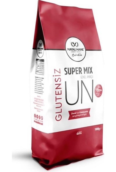 Mayalı Hane Glutensiz Genel Amaçlı Super Mix Un 1 kg