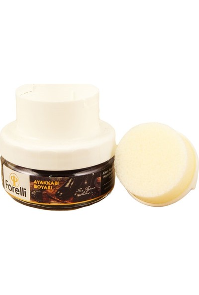Forelli Boya - Deri Ayakkabı Kremi Cam Kavanoz 50 Ml Süngerli - Naturel Forelli Boya - Deri Ayakkabı Kremi Cam Kavanoz 50 Ml Süngerli - Naturel