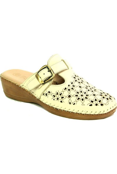 Forelli 80625 Kadın Bej Deri Terlik