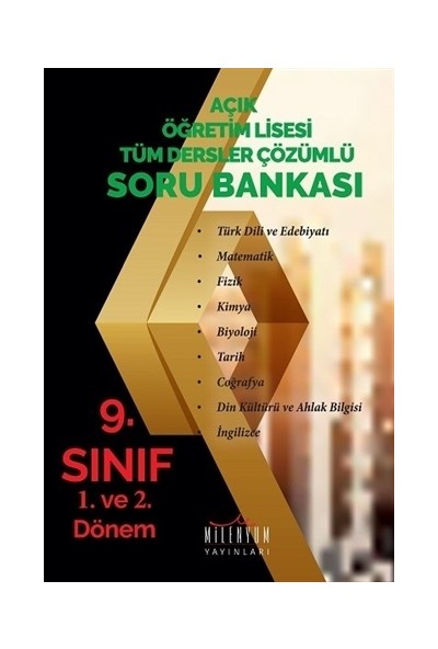Açıköğretim Lisesi 9. Sınıf Tüm Dersler Çözümlü Soru Bankası Açıköğretim Lisesi 9. Sınıf Tüm Dersler Çözümlü Soru Bankası