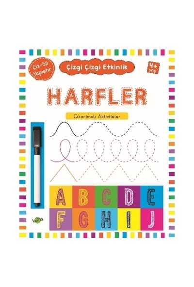 Kukla Çocuk Yayınları Çizgi Çizgi Etkinlik Harfler 4 Yaş Üstü