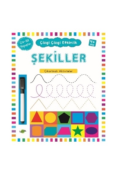 Kukla Çocuk Yayınları Çizgi Çizgi Etkinlik Şekiller 4 Yaş Üstü