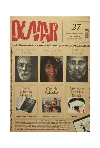 Duvar Dergisi Sayı: 27 / Eylül - Ekim 2016 Duvar Dergisi Sayı: 27 / Eylül - Ekim 2016