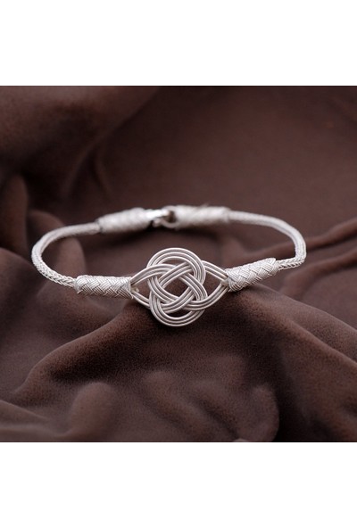 Sümer Telkari Kazaziye El Sarması Gümüş Bileklik 2088