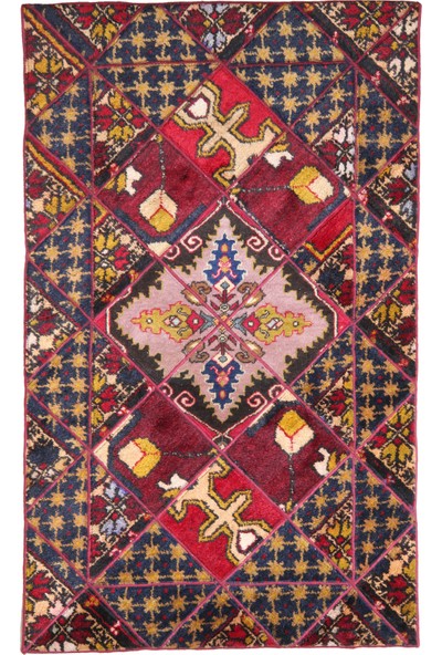 Yahyalı Koçaklar Yahyalı Patchwork El Dokuma Yün Halı 93X154
