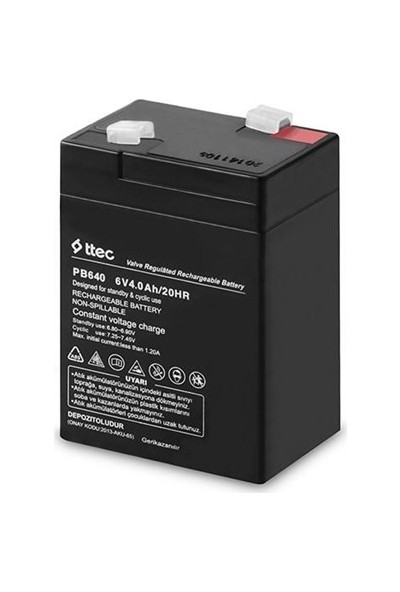 Ttec 6 Volt 4 Amper Bakımsız Kuru Akü- 6V 4 Ah 2019 Üretim Ttec 6 Volt 4 Amper Bakımsız Kuru Akü- 6V 4 Ah 2019 Üretim
