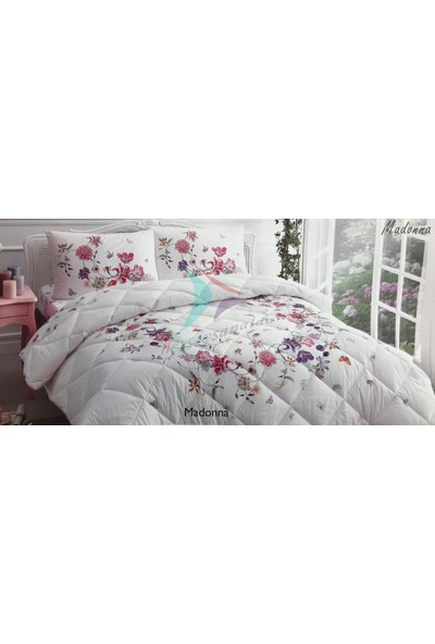 Taç Çift Kişilik Yorgan Seti Madonna 2 Adet Yastık Hediyeli Taç Çift Kişilik Yorgan Seti Madonna 2 Adet Yastık Hediyeli