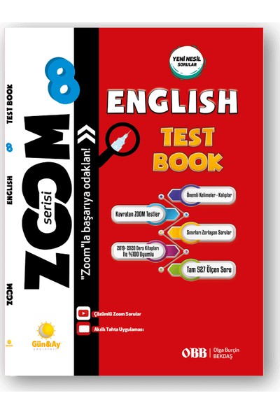 Günay Yayınları Yayınları 8.Sınıf Zoom Serisi Soru Bankası İngilizce