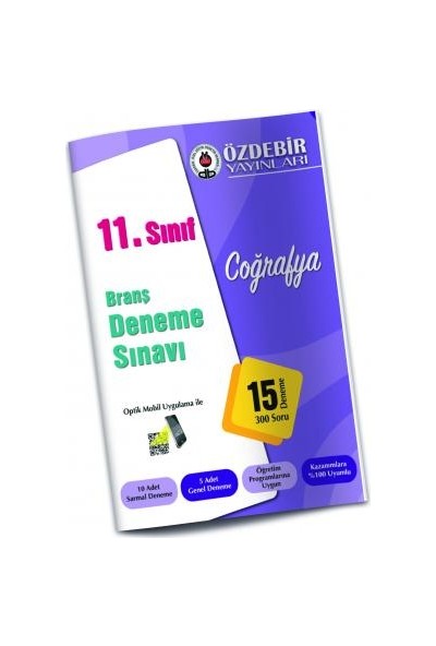 Özde Bir Yayınları 11. Sınıf Coğrafya Branş Deneme Sınavı