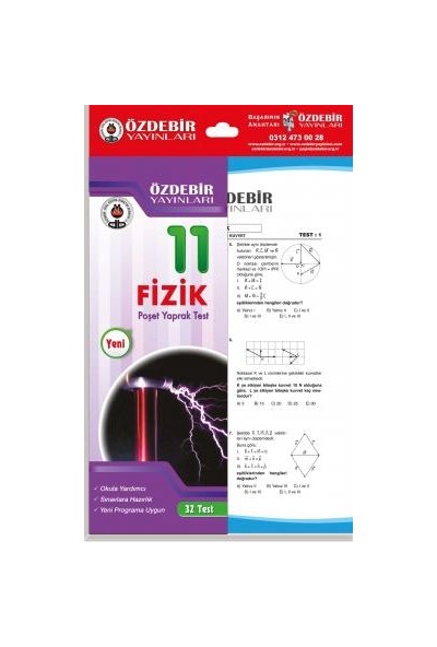 Özde Bir Yayınları 11. Sınıf Fizik Poşet Yaprak Test