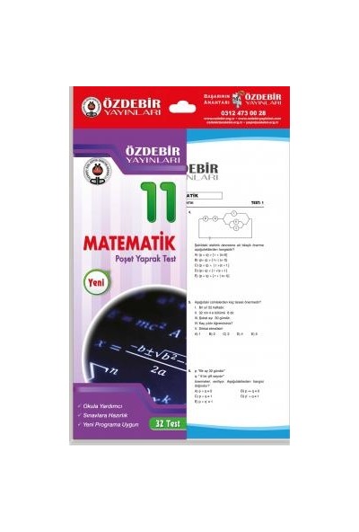 Özde Bir Yayınları 11. Sınıf Matematik Poşet Yaprak Test Özde Bir Yayınları 11. Sınıf Matematik Poşet Yaprak Test
