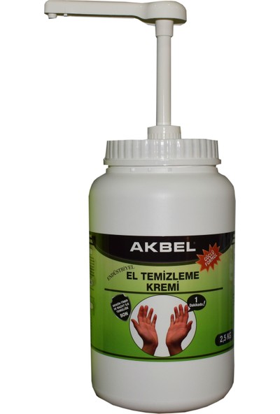Akbel Kimya Endüstriyel El Temizleme Kremi 2.5 Kg. (Pompa Aparatlı)