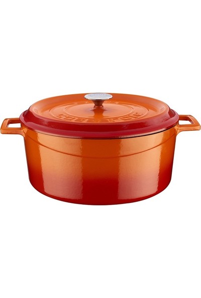 Lava Döküm Yuvarlak Tencere Çap 32 cm Turuncu Lava Döküm Yuvarlak Tencere Çap 32 cm Turuncu