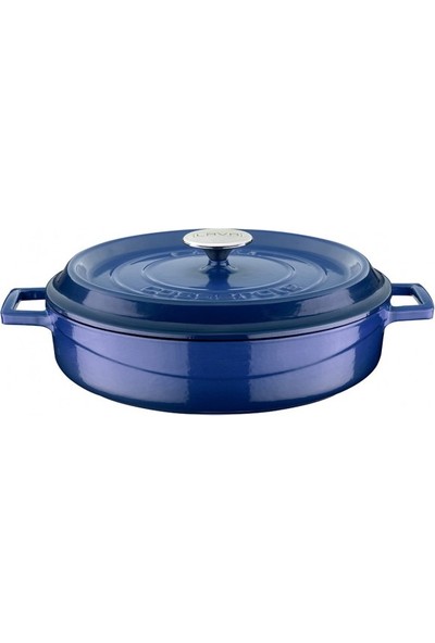 Lava Döküm Çok Amaçlı Yayvan Tencere Ç32 Trendy Mavi