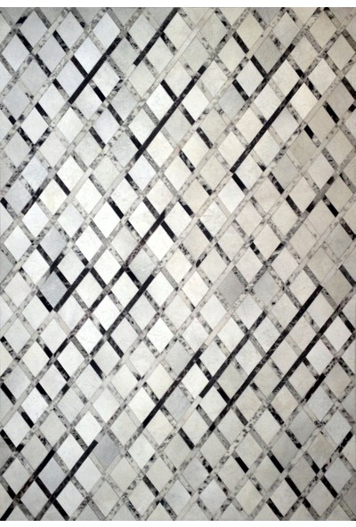 Tappeto Naturel Deri Halı Beyaz Gri Elmas 80 x 150 cm Tappeto Naturel Deri Halı Beyaz Gri Elmas 80 x 150 cm