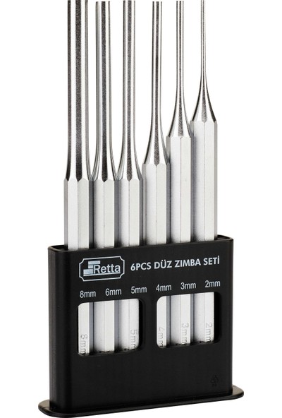Retta RPS0208 Düz Pim Zımba Set 6'lı