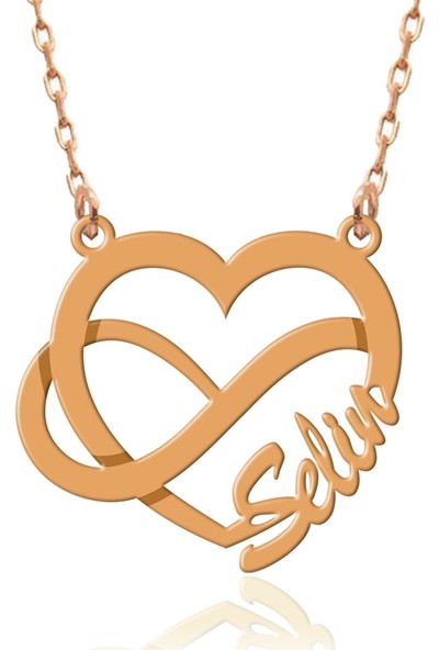 Nayino Takı Kişiye Özel Isimli Kalpli Sonsuzluk Rose Gümüş Kolye Nayino Takı Kişiye Özel Isimli Kalpli Sonsuzluk Rose Gümüş Kolye