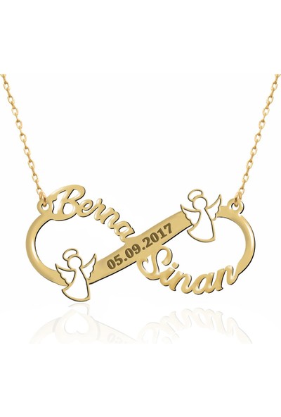 Nayino Takı Isimli Tarihli Kişiye Özel Melek Sonsuzluk Gümüş Kolye Nayino Takı Isimli Tarihli Kişiye Özel Melek Sonsuzluk Gümüş Kolye