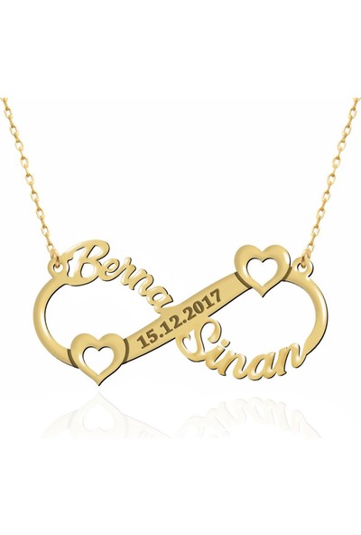 Nayino Takı Isimli Tarihli Kişiye Özel Kalp Sonsuzluk Gümüş Kolye Nayino Takı Isimli Tarihli Kişiye Özel Kalp Sonsuzluk Gümüş Kolye