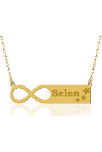 Nayino Takı Kişiye Özel Yıldızlı Sonsuzluk Isimli Gümüş Kolye