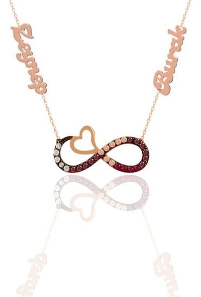 Nayino Takı Isimli Kalpli Sonsuzluk Rose Gümüş Kolye Nayino Takı Isimli Kalpli Sonsuzluk Rose Gümüş Kolye