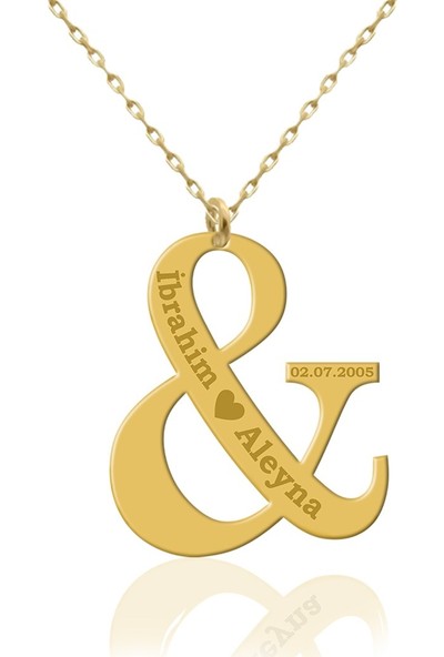 Nayino Takı Kişiye Özel Isimli Tarihli ve Işareti Gümüş Kolye