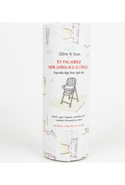 Olive & Mom Design Tek Kullanımlık Mama Sandalyesi Altı ve Aktivite Örtüsü (16 Adet) Olive & Mom Design Tek Kullanımlık Mama Sandalyesi Altı ve Aktivite Örtüsü (16 Adet)