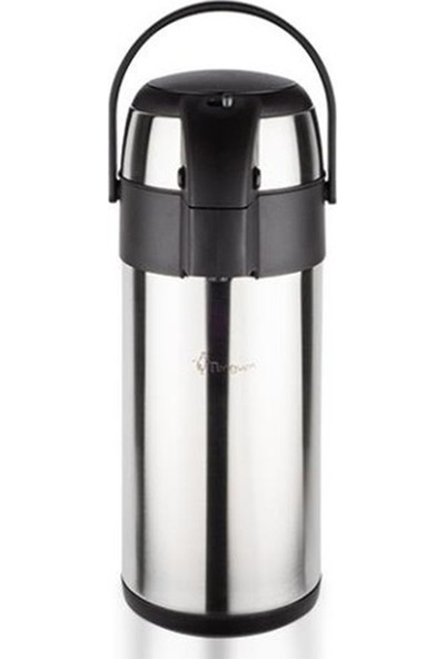 Penguen Çelik Termos 3,5 Lt Pompalı Kapaklı Çift Katlı
