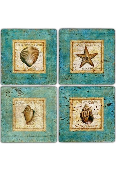 Oscar Stone Doğaltaş Bardak Altlığı 4'lü Set 10 x 10 cm Oscar Stone Doğaltaş Bardak Altlığı 4'lü Set 10 x 10 cm
