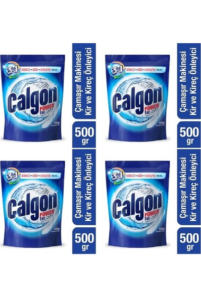 Calgon Çamaşır Makinesi Kireç Önleyici Toz 4 x 500 gr Calgon Çamaşır Makinesi Kireç Önleyici Toz 4 x 500 gr