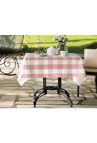 Madame Coco Majori Silinebilir Masa Örtüsü - Kırmızı - 100x140 cm