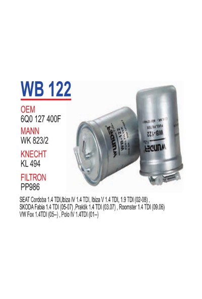 Wunder Polo Iv 1.4 Tdı Mazot Filtresi Wunder Polo Iv 1.4 Tdı Mazot Filtresi