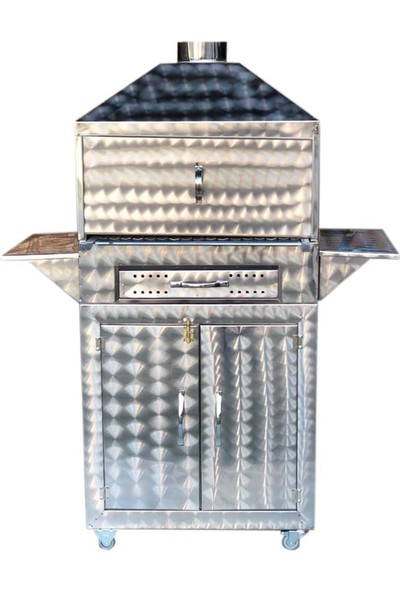 Metehan Paslanmaz Krom Dolaplı Mangal 60 x 40 x 150 cm Metehan Paslanmaz Krom Dolaplı Mangal 60 x 40 x 150 cm