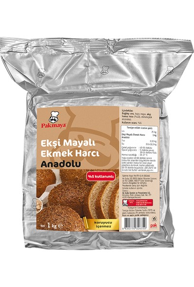 Pakmaya Ekşi Mayalı Ekmek Harcı Anadolu 1 kg