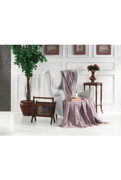 Pierre Cardin Pamuk Battaniye Tek Kişilik Mürdüm