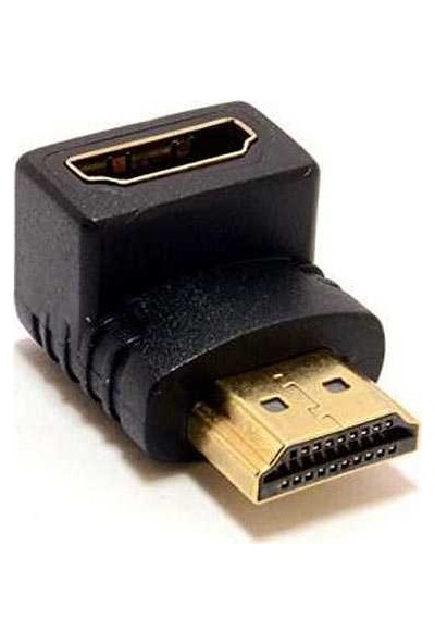 Hq-Speed HDMI 90 Derece Erkek Dişi Adaptör Gold Hq-Speed HDMI 90 Derece Erkek Dişi Adaptör Gold