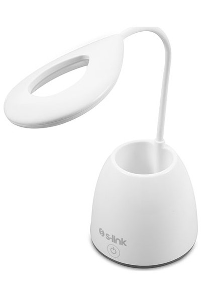 S-Link SL-8715 Beyaz 19 LED Şarjlı 1200 Mah Taşınabilir Masa Lambası